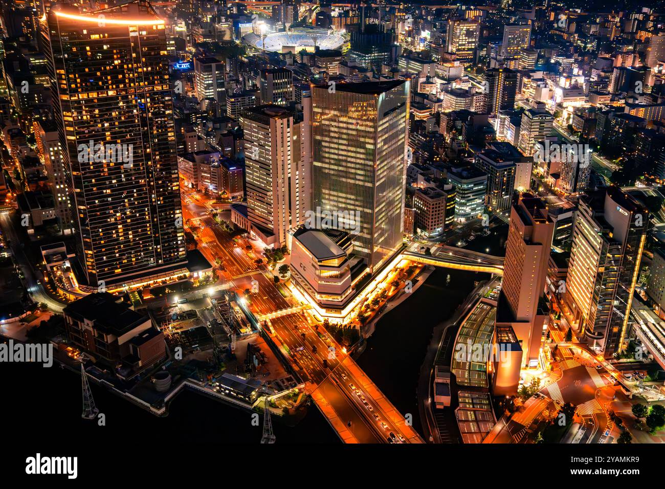 Yokohama view from Landmark tower in Kanagawa, Yokohama, Japan Stock ...