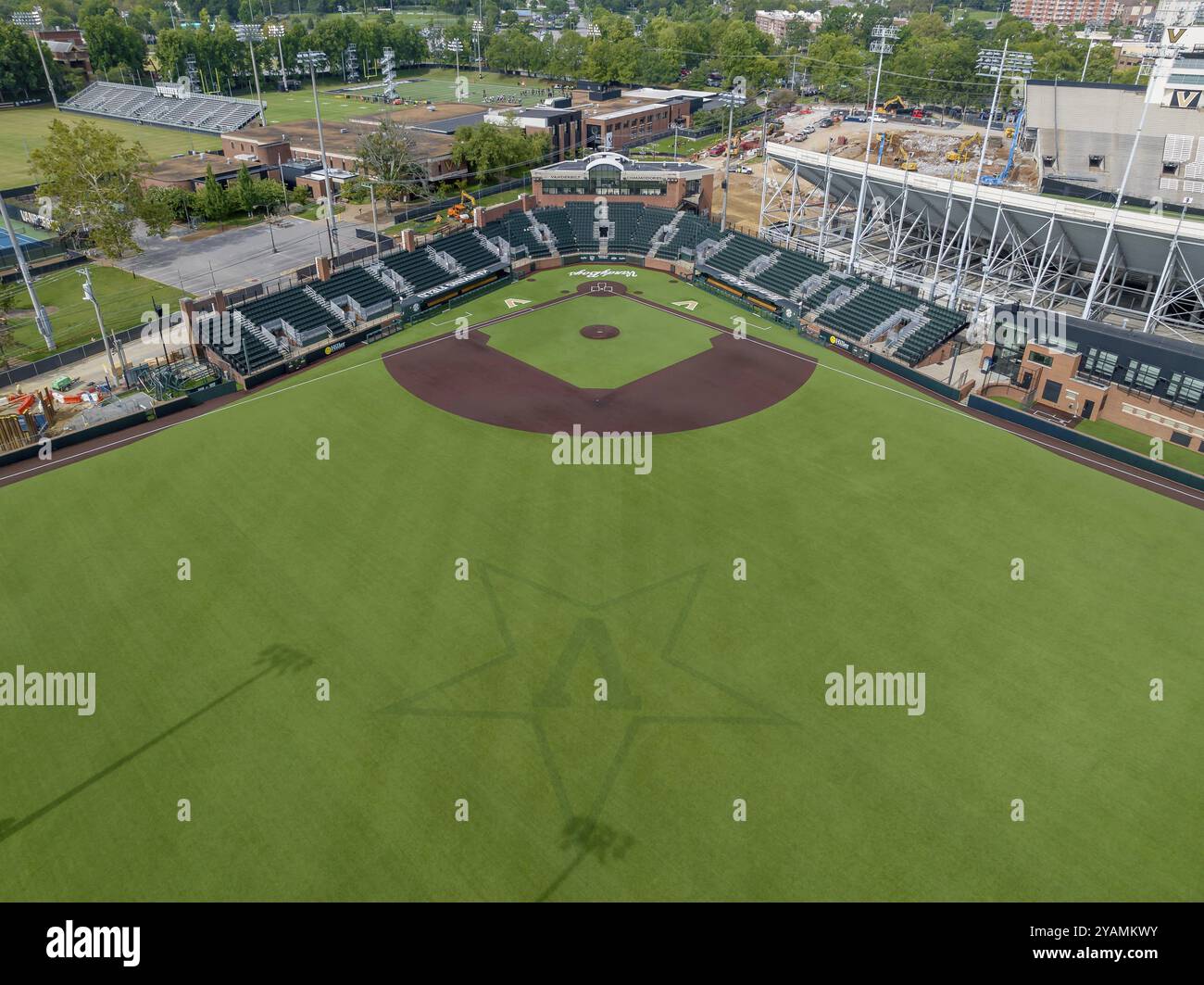 Aerial view of Vanderbilt University located in Nashville Tennessee ...