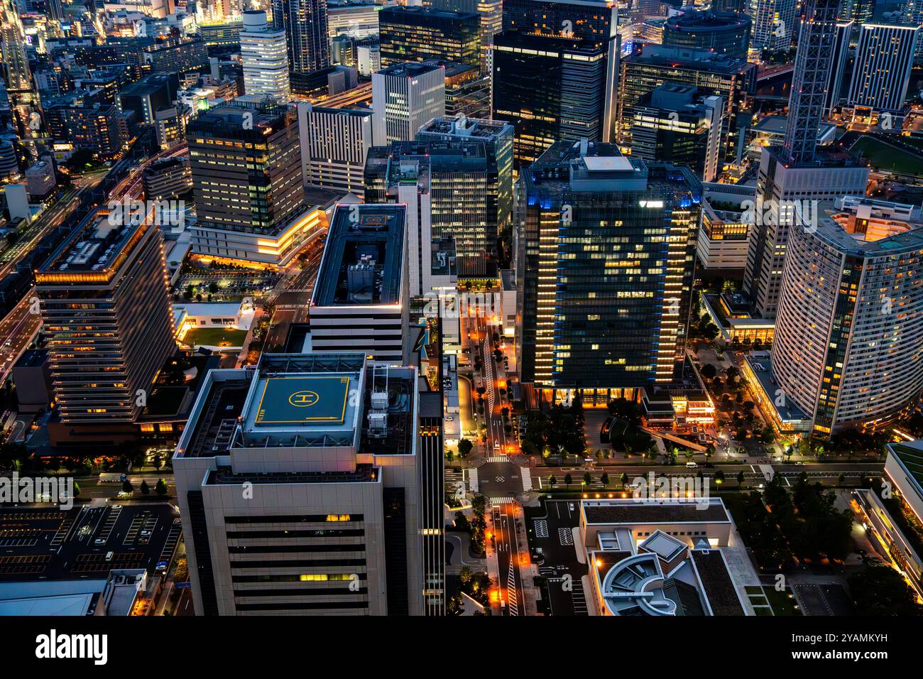 Yokohama view from Landmark tower in Kanagawa, Yokohama, Japan Stock ...
