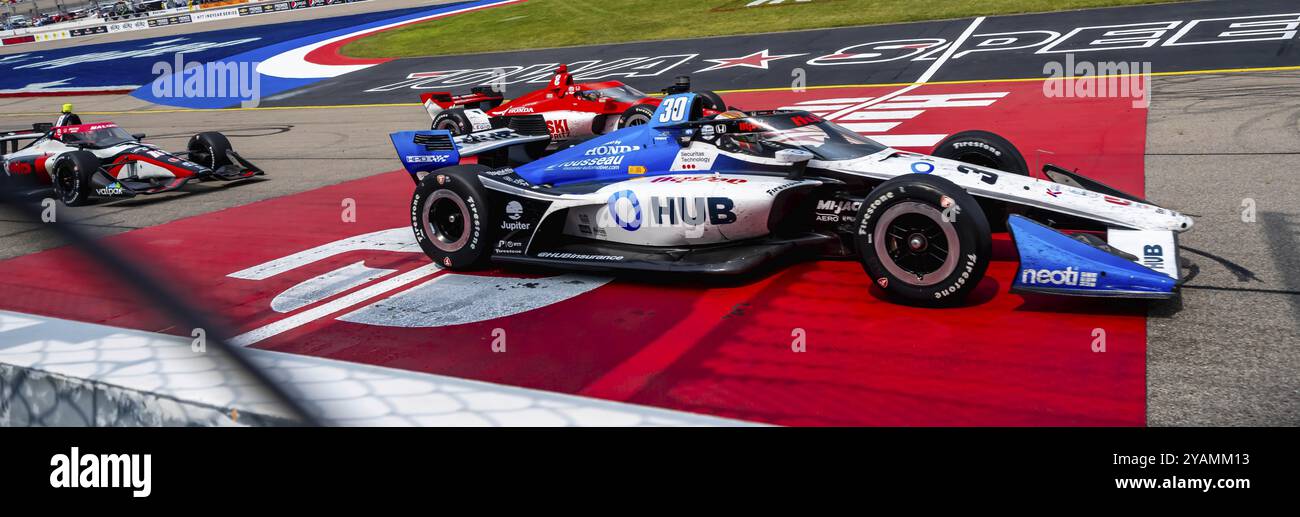 INDYCAR Driver, JACK HARVEY (30) of Bassingham, England, crosses the ...