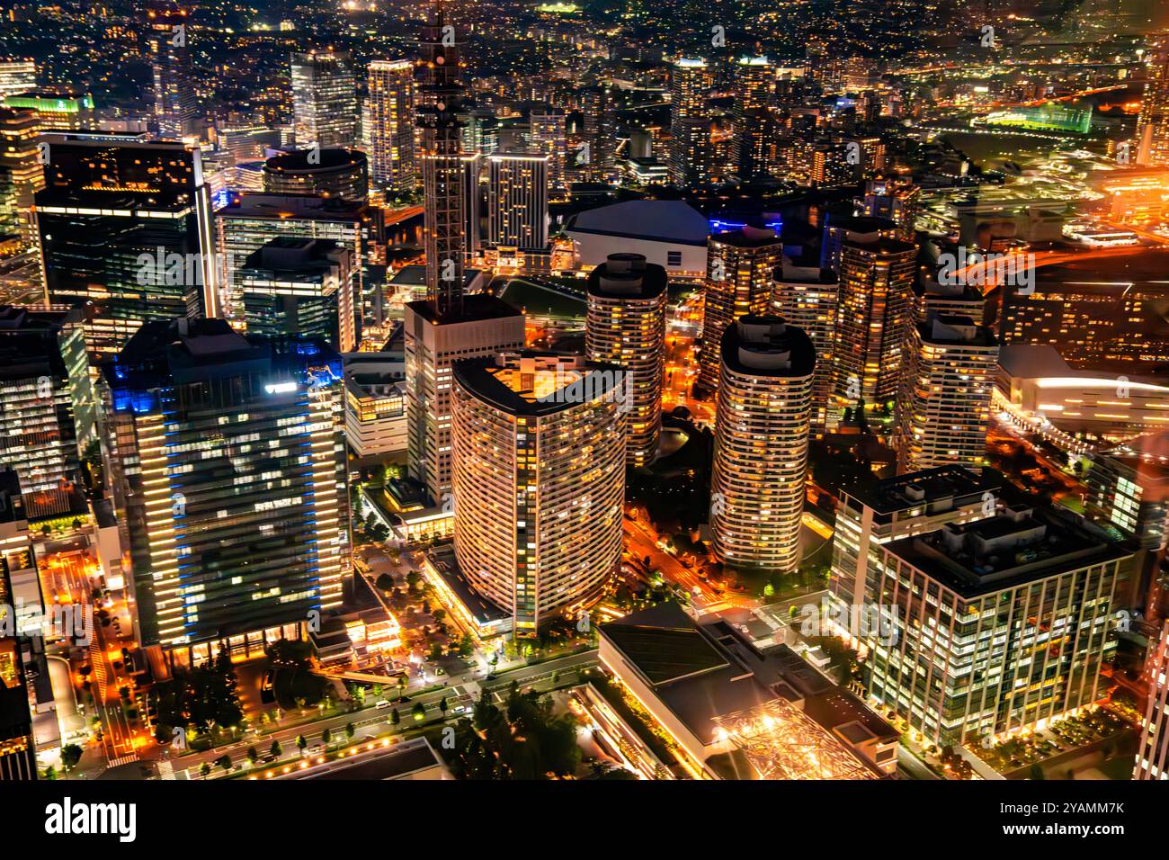 Yokohama view from Landmark tower in Kanagawa, Yokohama, Japan Stock ...