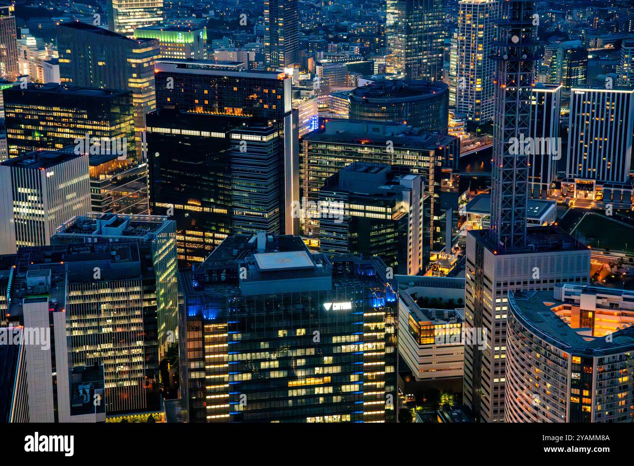 Yokohama view from Landmark tower in Kanagawa, Yokohama, Japan Stock ...