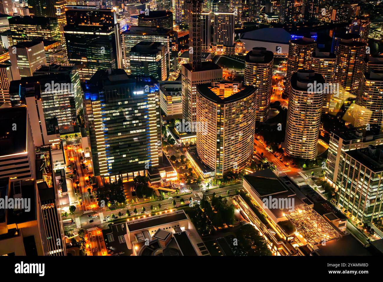 Yokohama view from Landmark tower in Kanagawa, Yokohama, Japan Stock ...