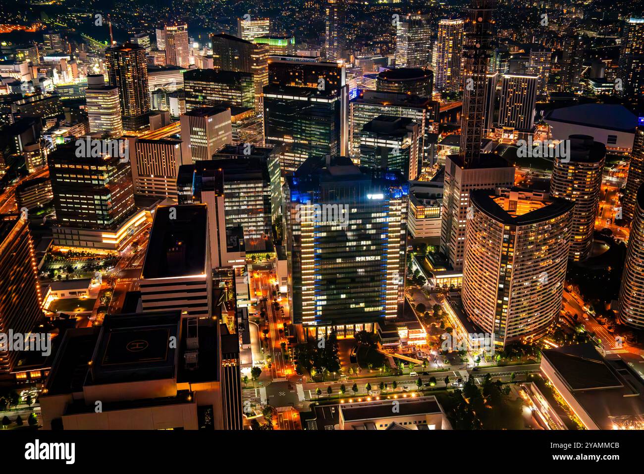 Yokohama view from Landmark tower in Kanagawa, Yokohama, Japan Stock ...