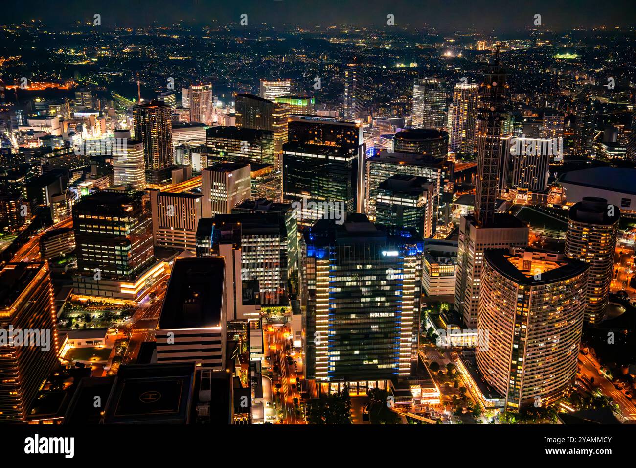 Yokohama view from Landmark tower in Kanagawa, Yokohama, Japan Stock ...