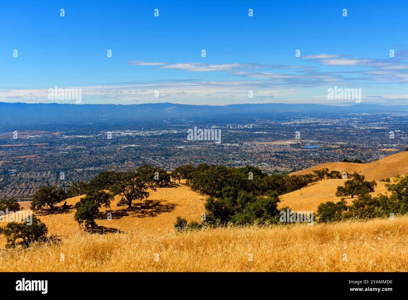 The rolling golden hills of Joseph D. Grant County Park provide a scenic overlook of Silicon ...