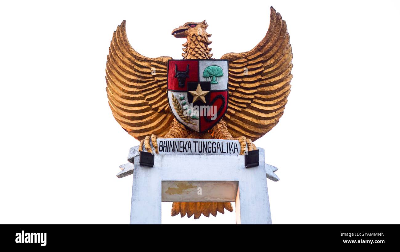 Garuda Pancasila (Indonesian five principles) with a natural background ...