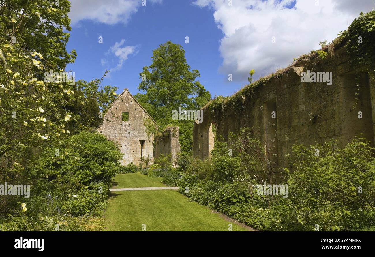 The ruins of Tithe Barn are located in the grounds of Sudeley Castle in ...