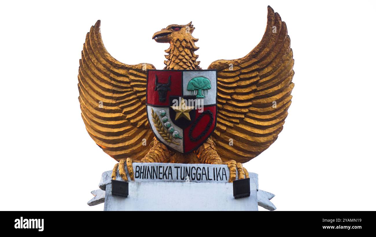 Garuda Pancasila (Indonesian five principles) with a natural background ...