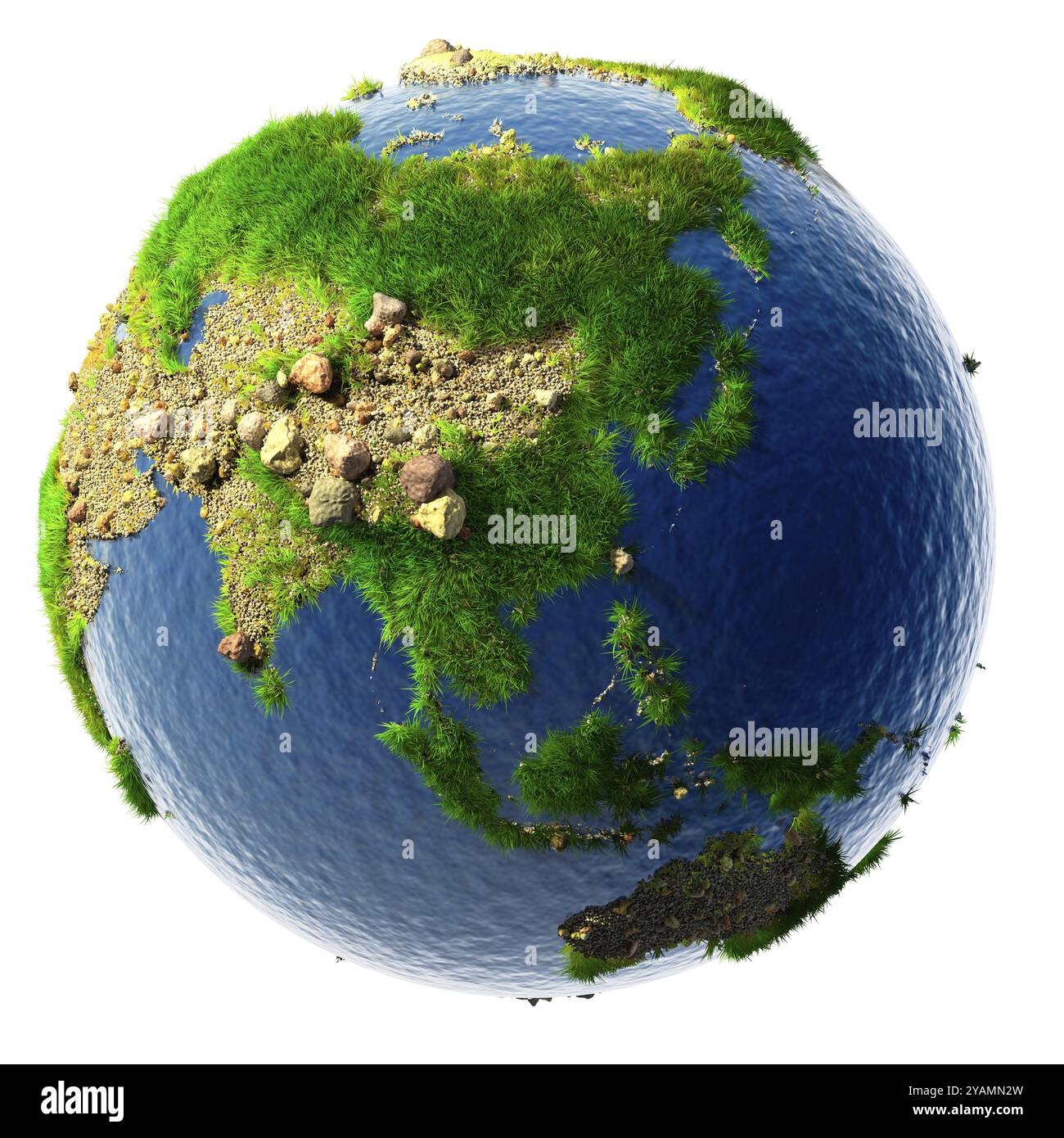 Detailed concept nature of the Earth in miniature, sandy deserts, rocky ...