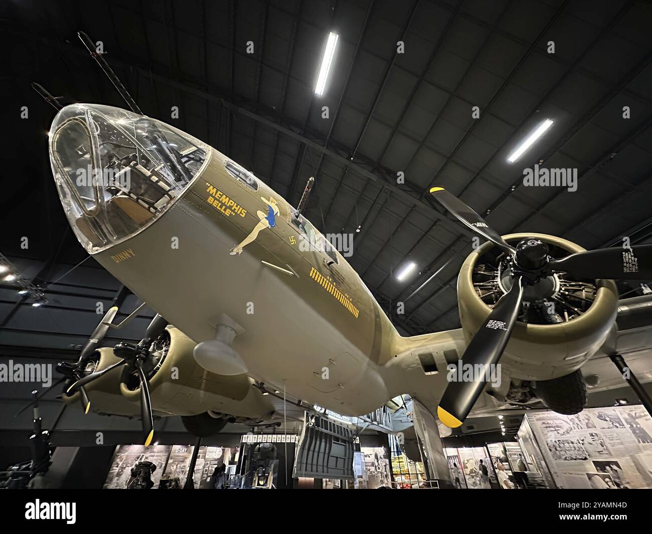 May 24, 2023-Dayton, OH: The Memphis Belle B-17F aircraft on display at ...