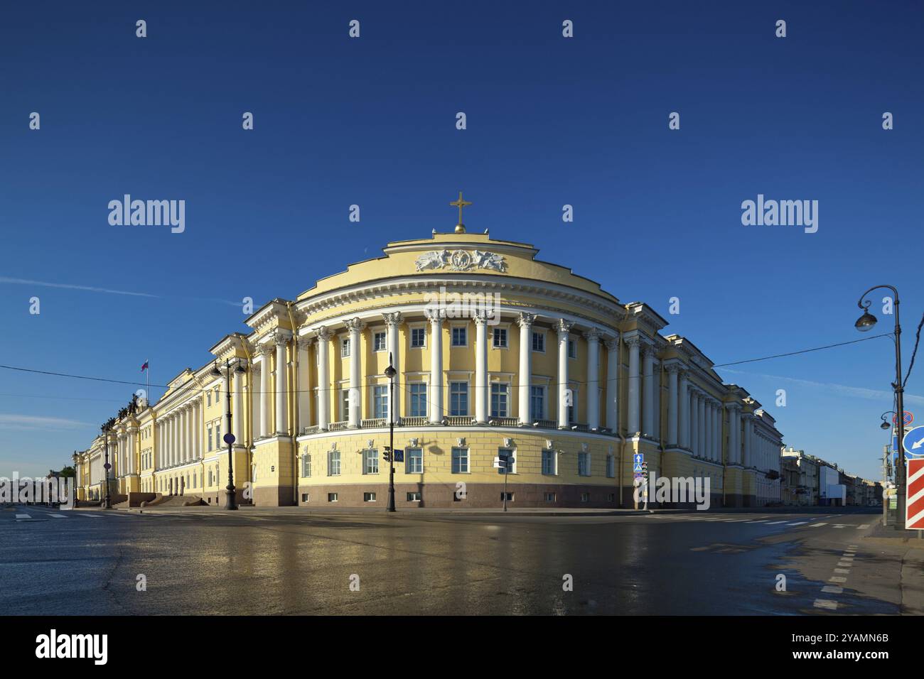 Famous buildings of the Senate and Synod in St. Petersburg, Russia. Now ...