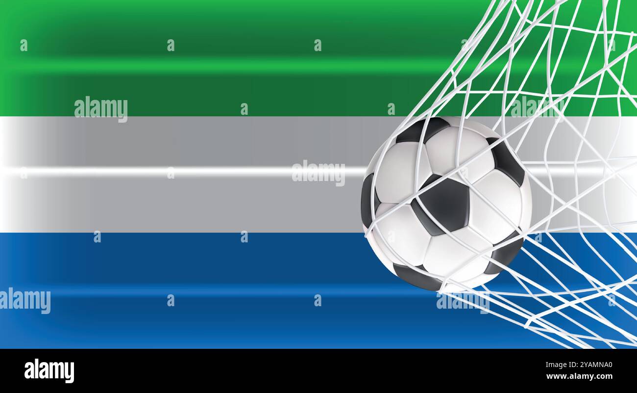 Soccer ball flag sierra leone Stock Vector Images - Alamy
