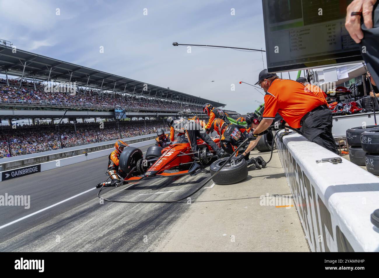 INDYCAR driver, BENJAMIN PEDERSEN (R) (55) of Copenhagen, Denmark ...