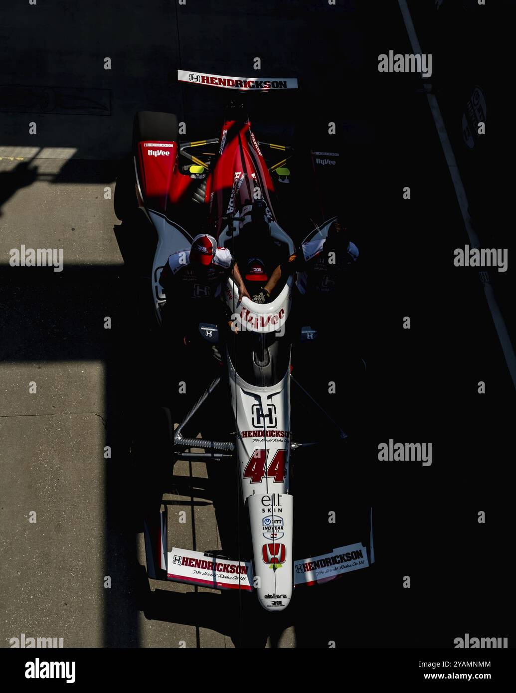 The Rahal Letterman Lanigan Racing Honda crew roll out their race car ...