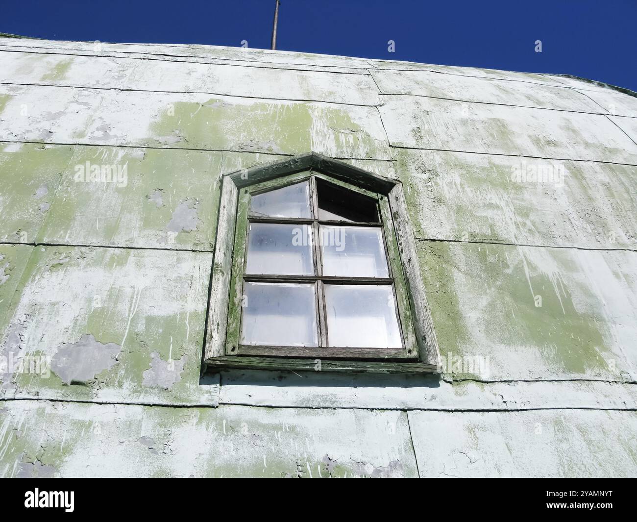 Wooden window in old house in the Vyborg, Russia, Europe Stock Photo ...