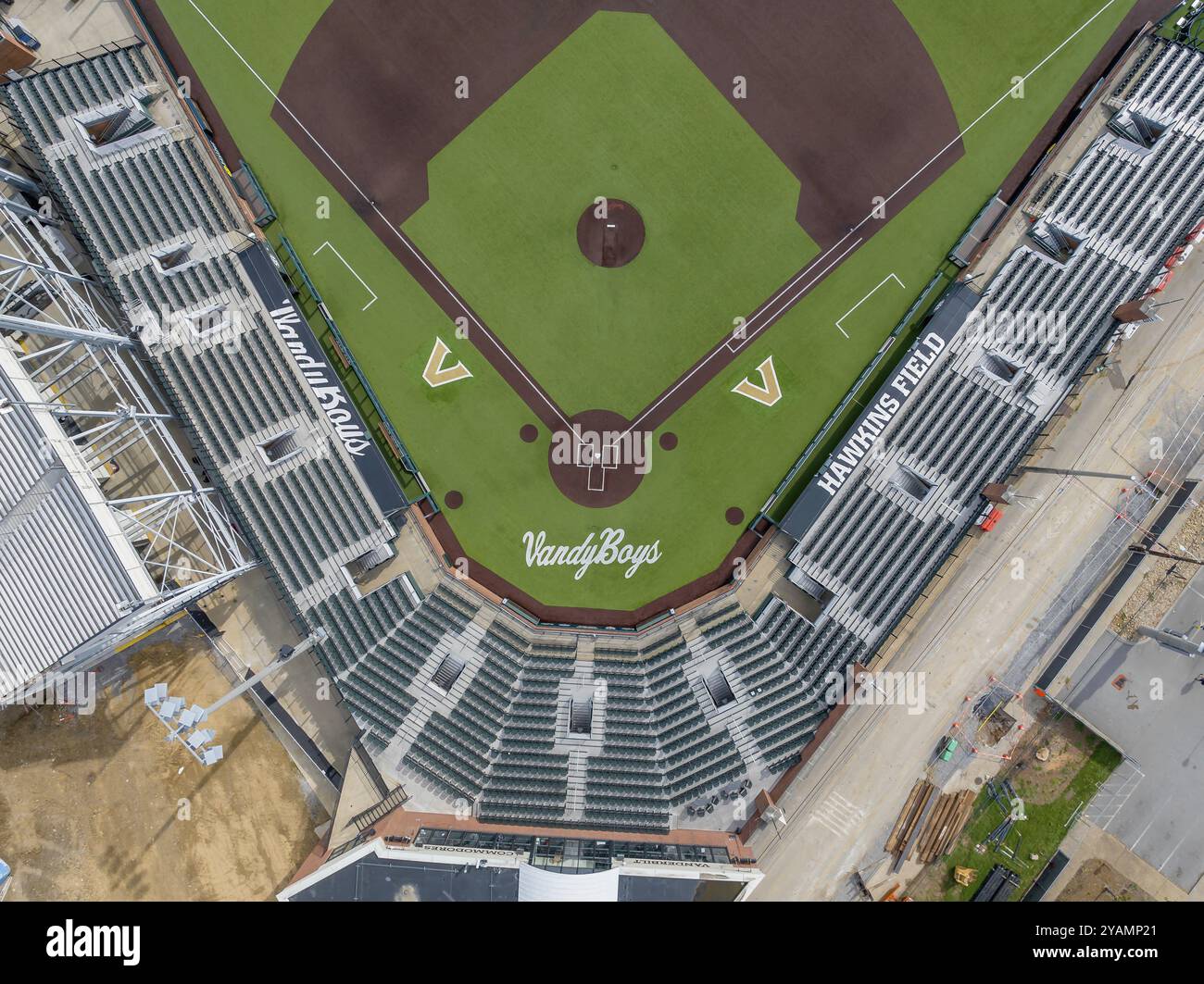 Aerial view of Vanderbilt University located in Nashville Tennessee ...