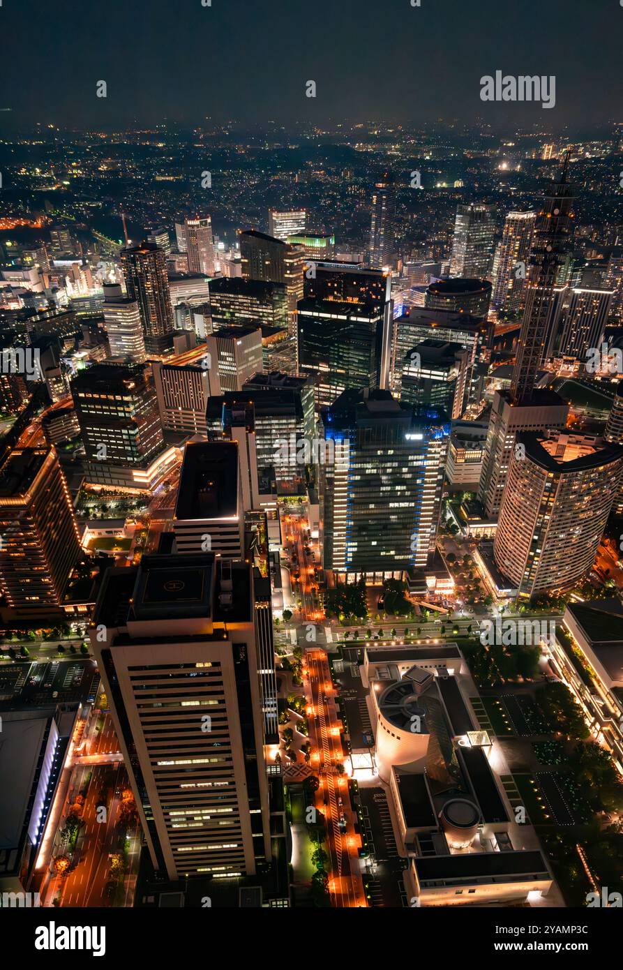 Yokohama view from Landmark tower in Kanagawa, Yokohama, Japan Stock ...