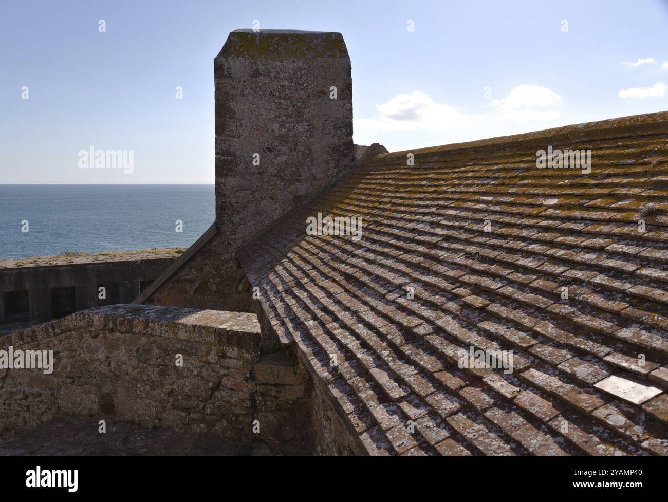 A rooftop in the Elizabeth Castle Stock Photo - Alamy