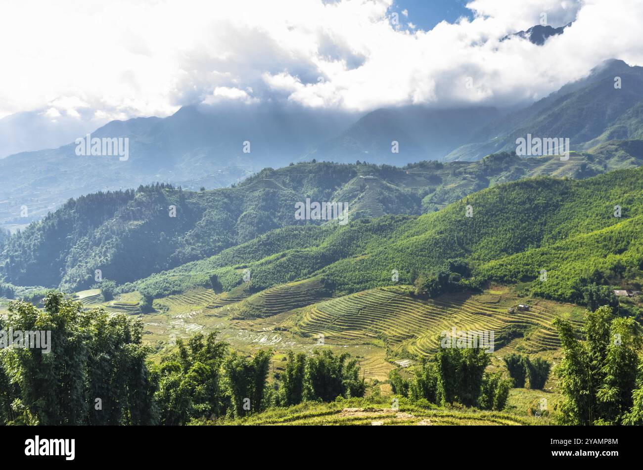 Amazing view on mountain in Sapa village, Vietnam, Asia Stock Photo - Alamy