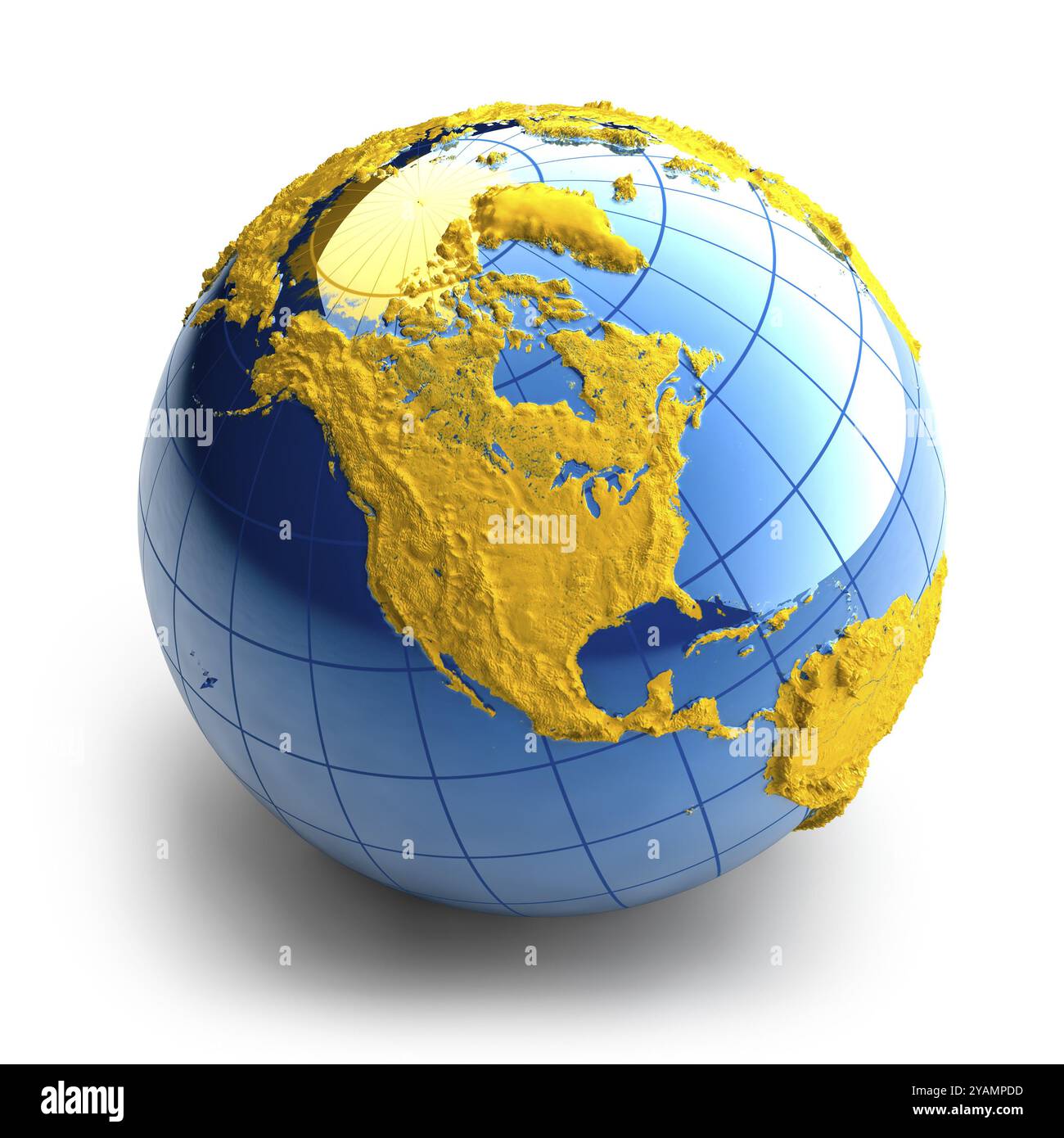 Globe of the Earth with relief continents on white background Stock ...