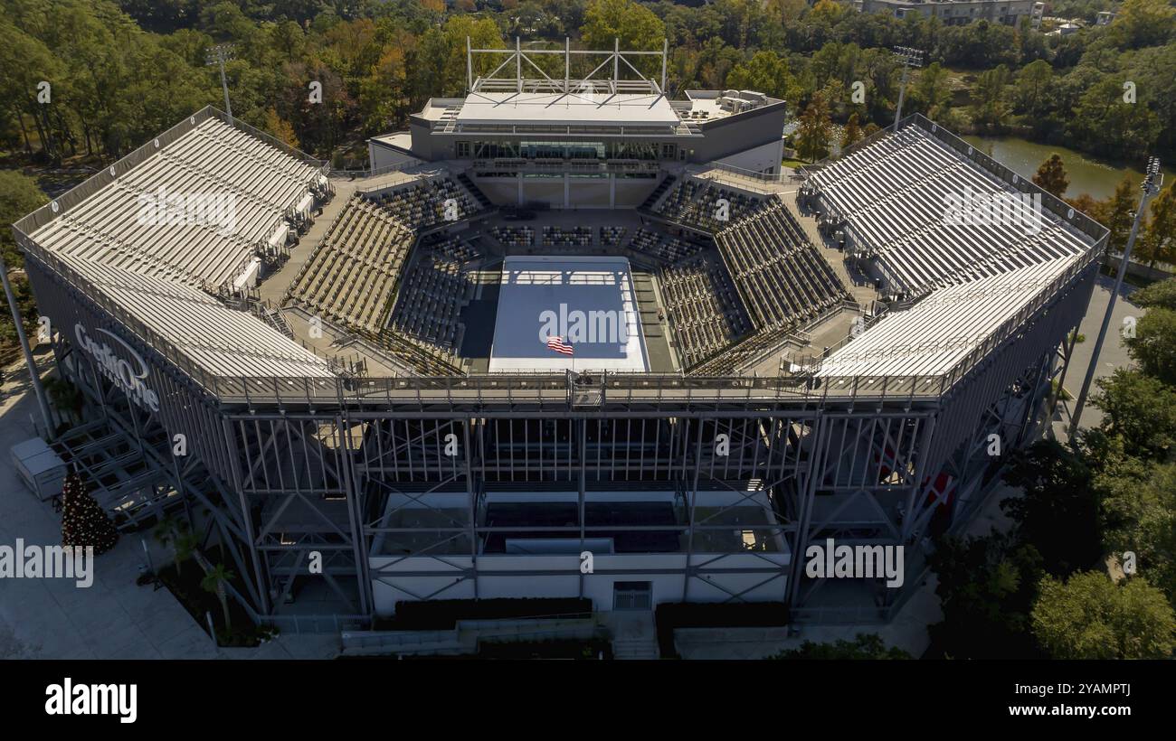 Aerial view of Credit One Stadium on Daniel Island in Charleston, South ...