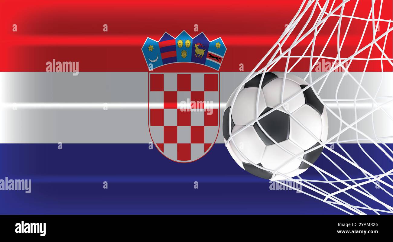 Realistic soccer ball flag croatia Stock Vector Images - Alamy