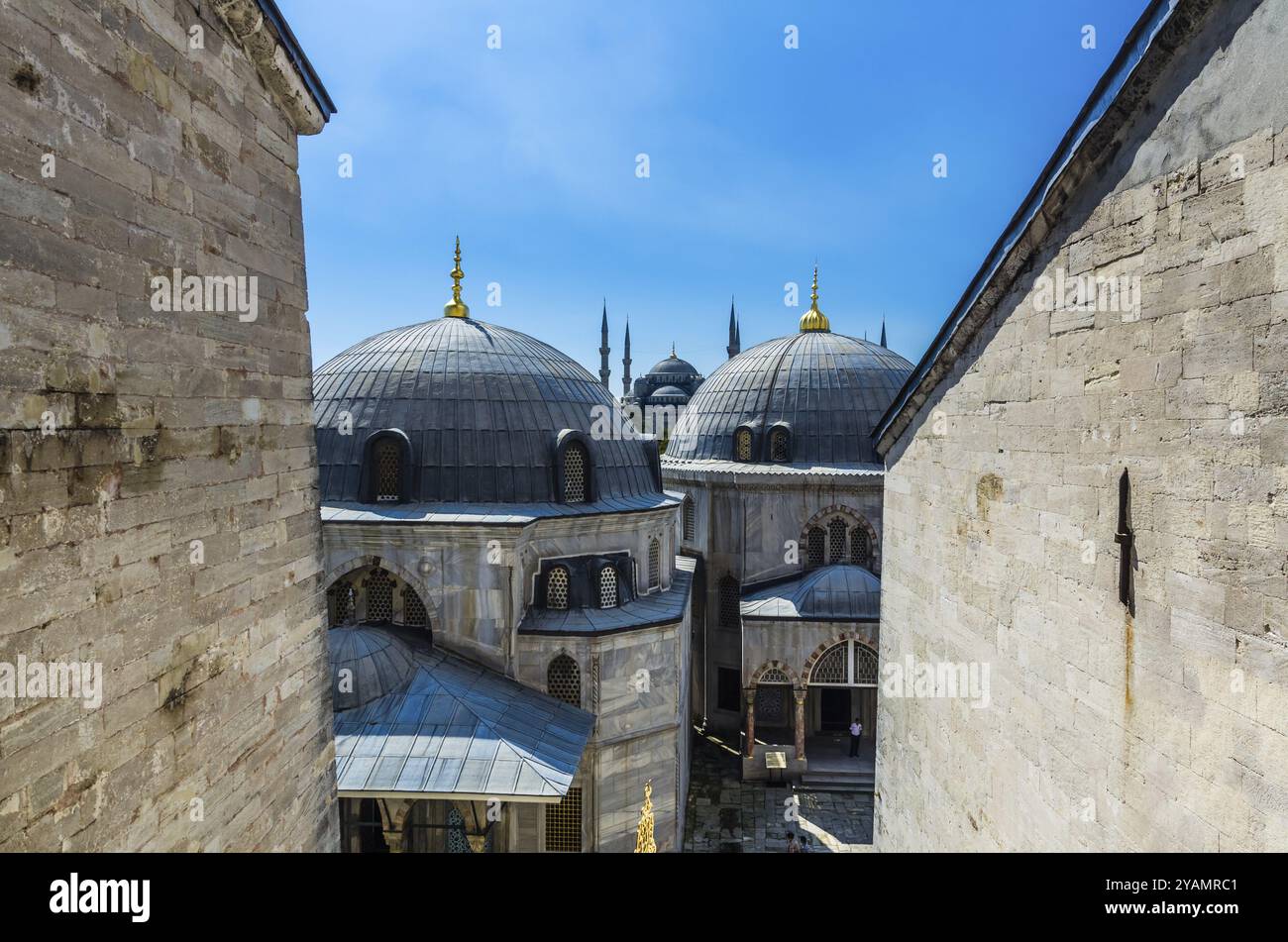 Top view on Aya Sofia Temple in Istanbul, Turkey, Asia Stock Photo - Alamy