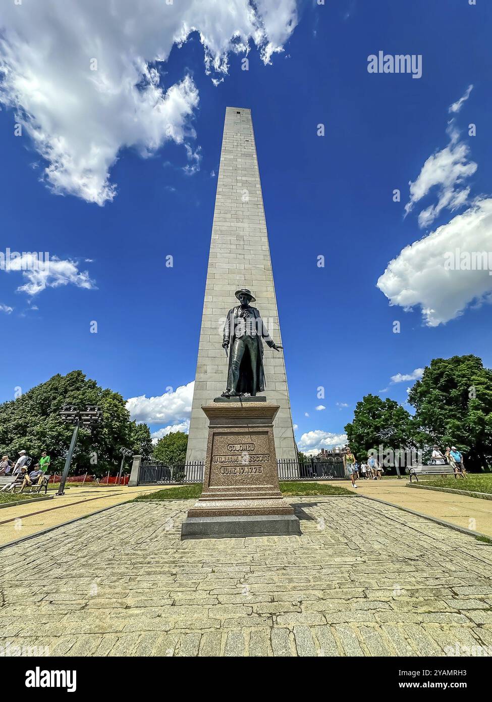 The Bunker Hill Monument, a 221-foot granite obelisk in Charlestown ...