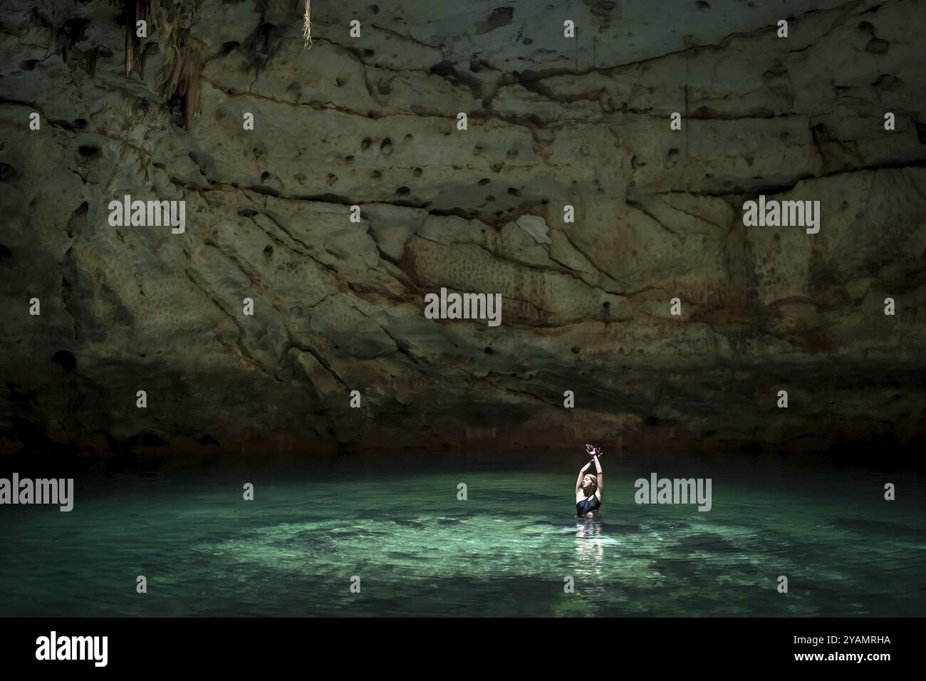 Beautiful waters in cenotes hi-res stock photography and images - Alamy