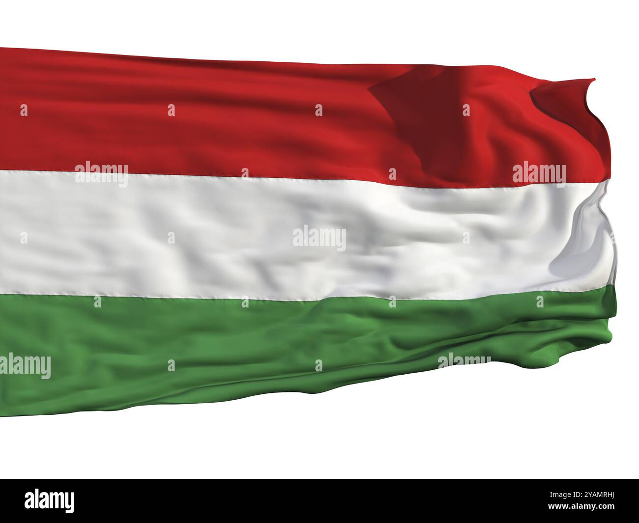 Flag of the Netherlands, fluttering in the wind. Sewn from pieces of ...