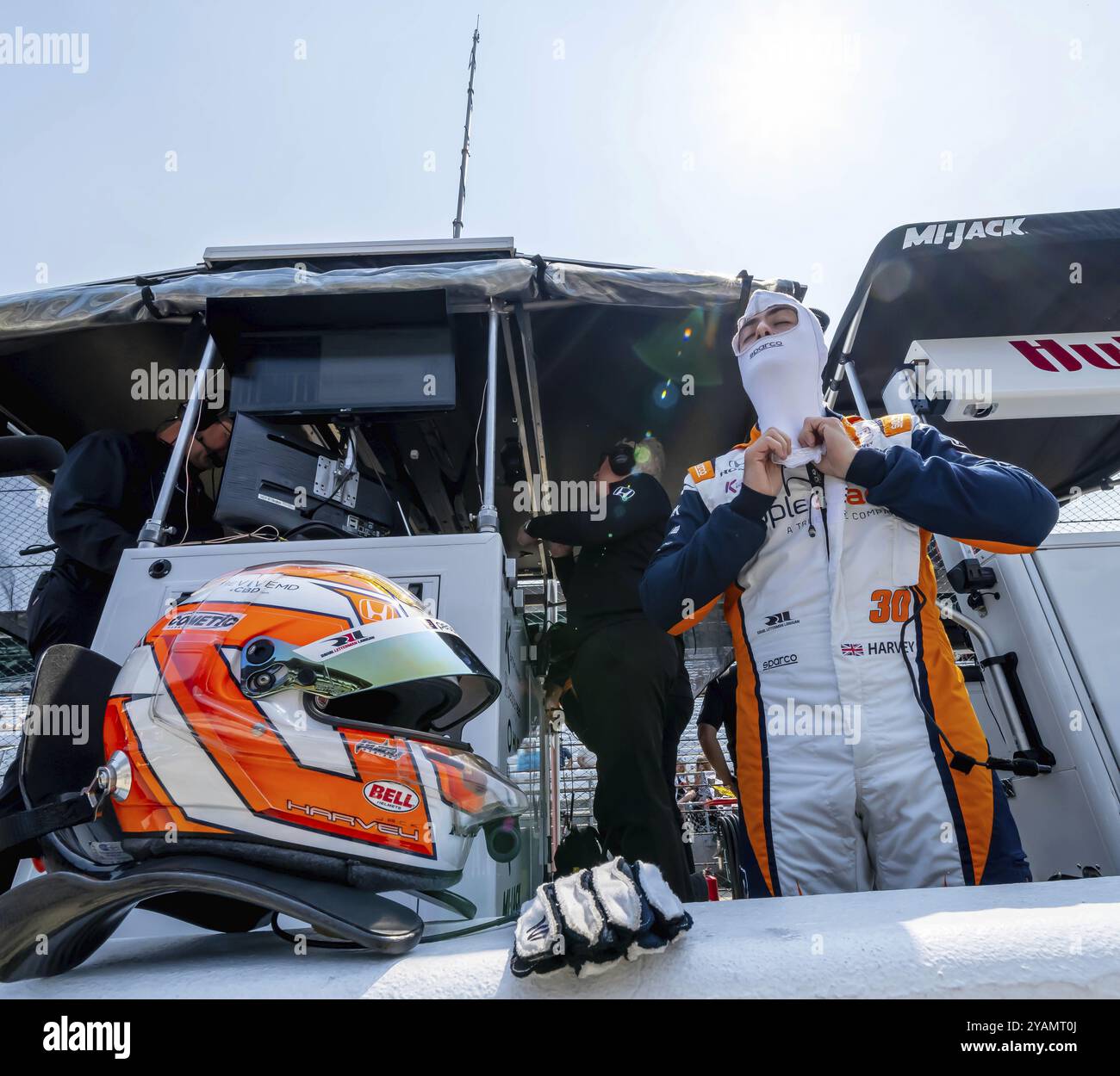 INDYCAR driver, JACK HARVEY (30) of Bassingham, England, prepares to ...