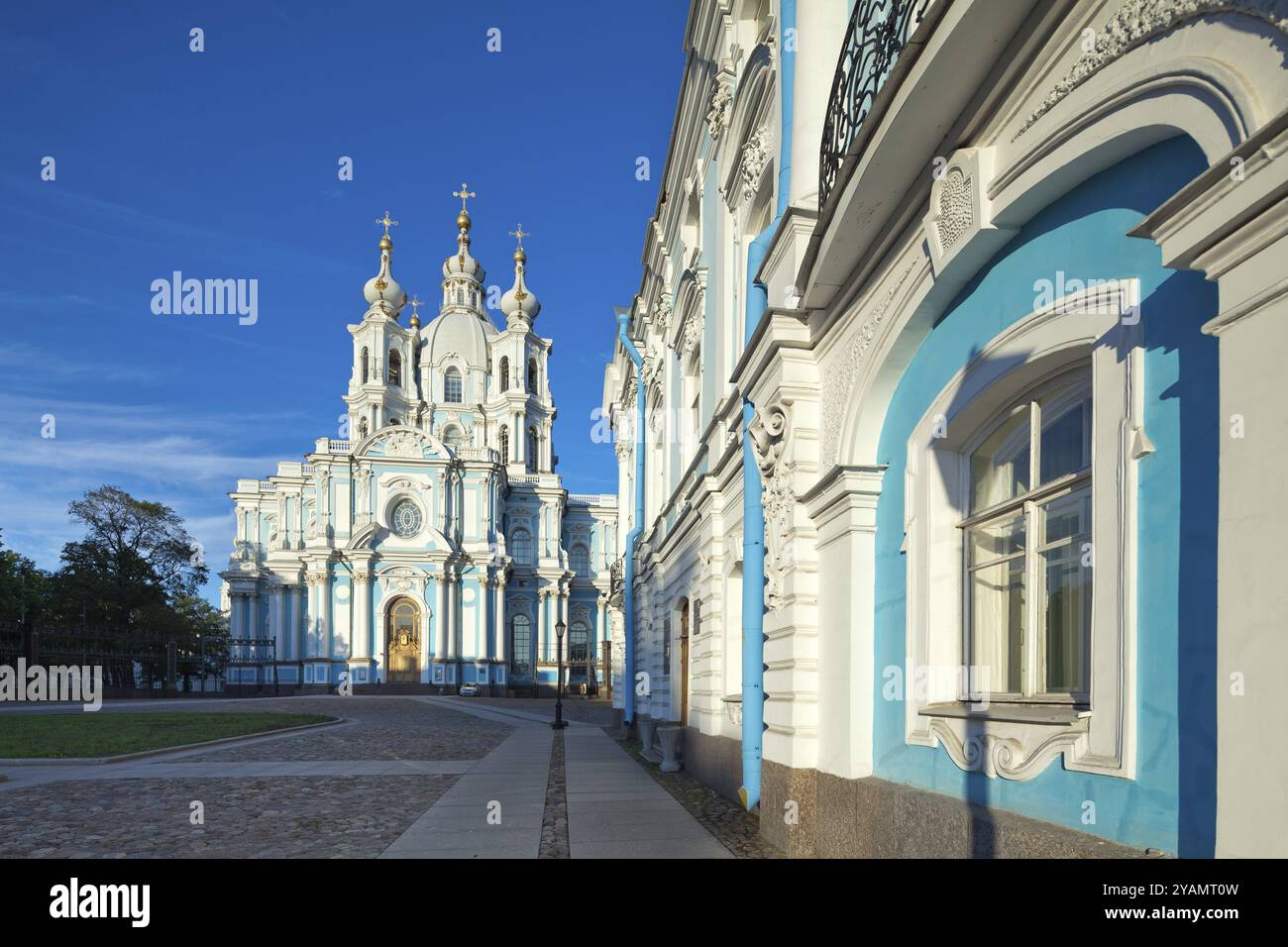 Beautiful Smolny Cathedral, a striking example of baroque architecture ...