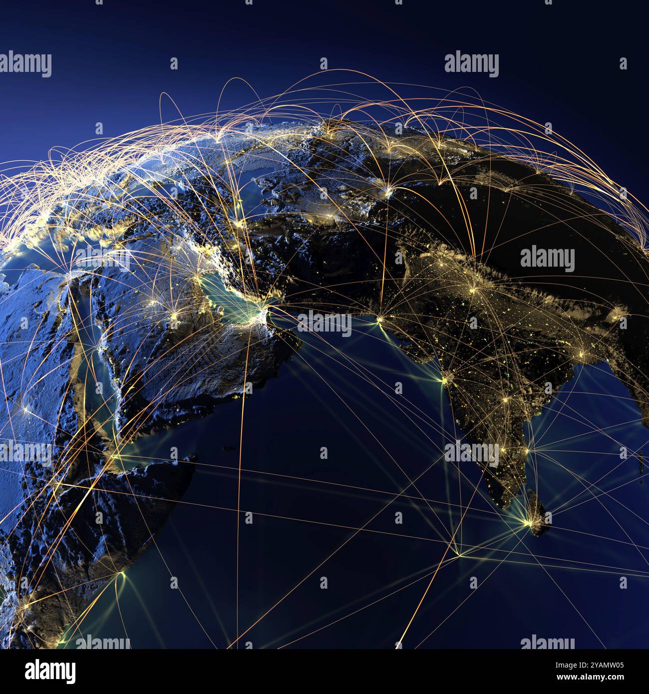 Night flight map hi-res stock photography and images - Alamy