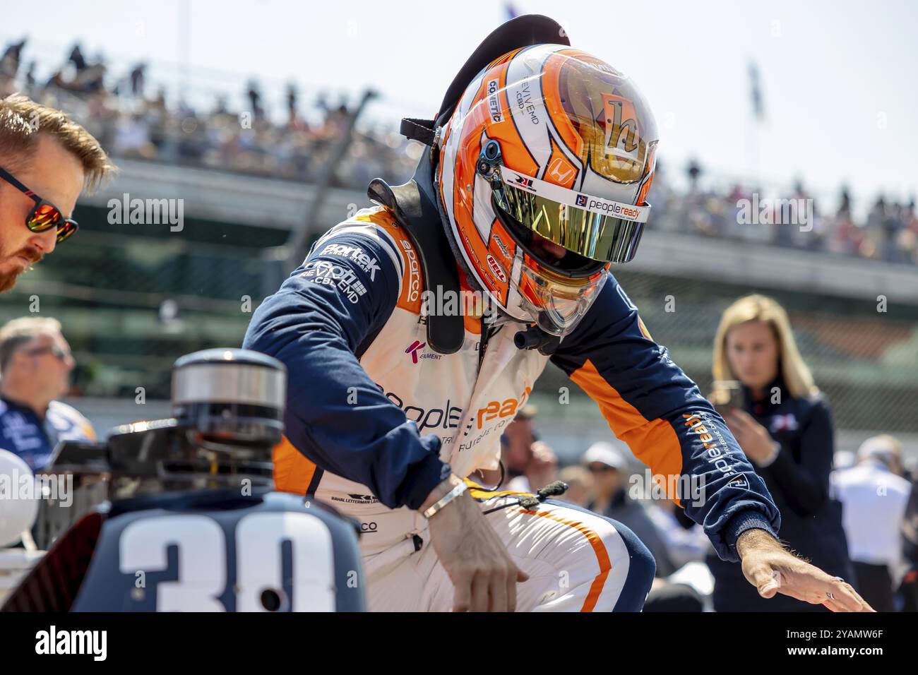 INDYCAR driver, JACK HARVEY (30) of Bassingham, England and his Rahal ...