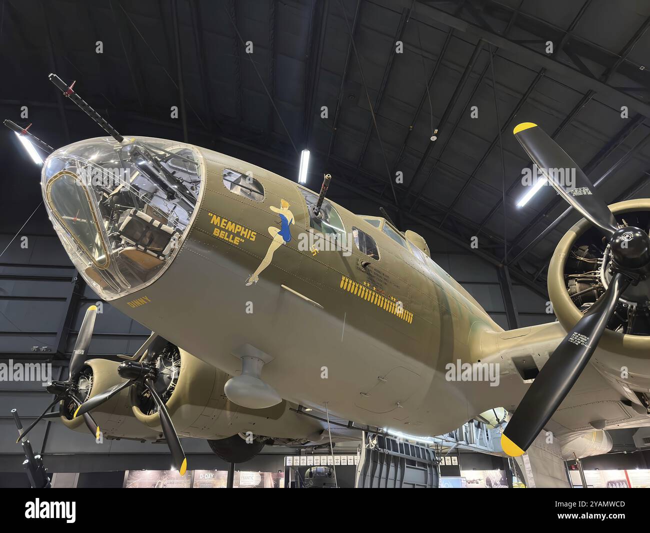 May 24, 2023-Dayton, OH: The Memphis Belle B-17F aircraft on display at ...