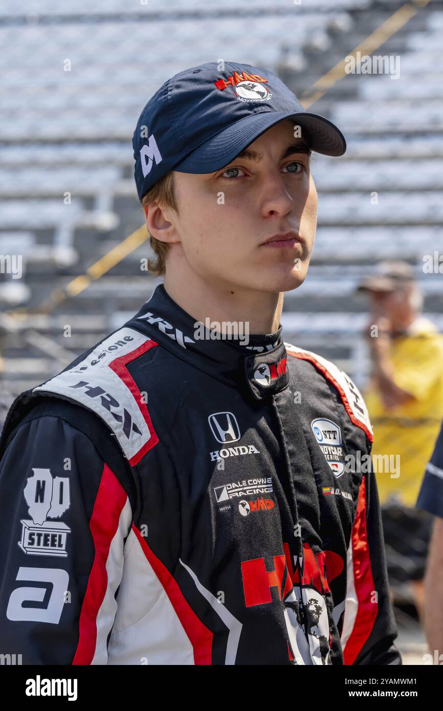 INDYCAR driver, DAVID MALUKAS (18) of Chicago, Illinois, prepares to ...