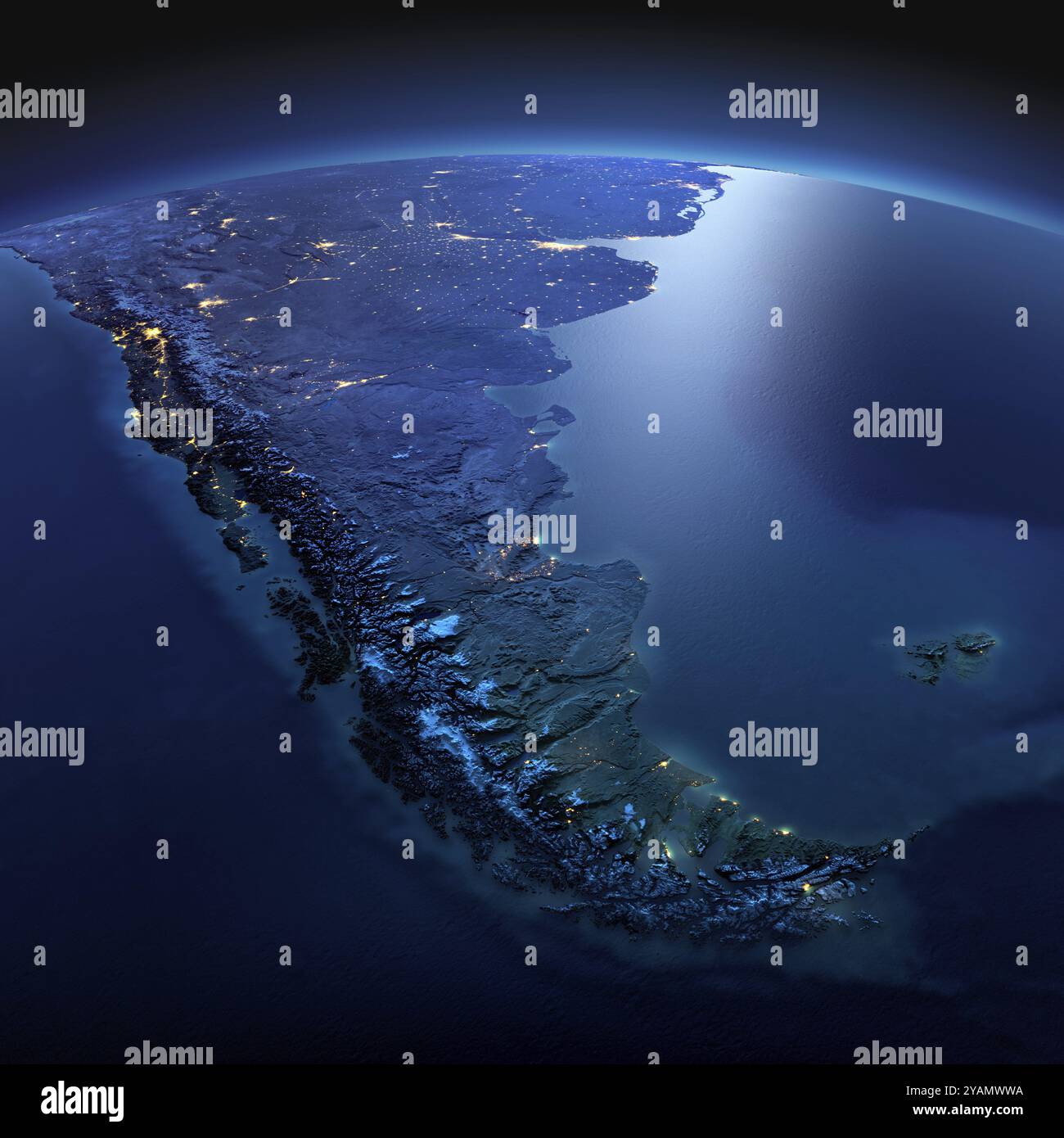 Paraguay relief map hi-res stock photography and images - Alamy
