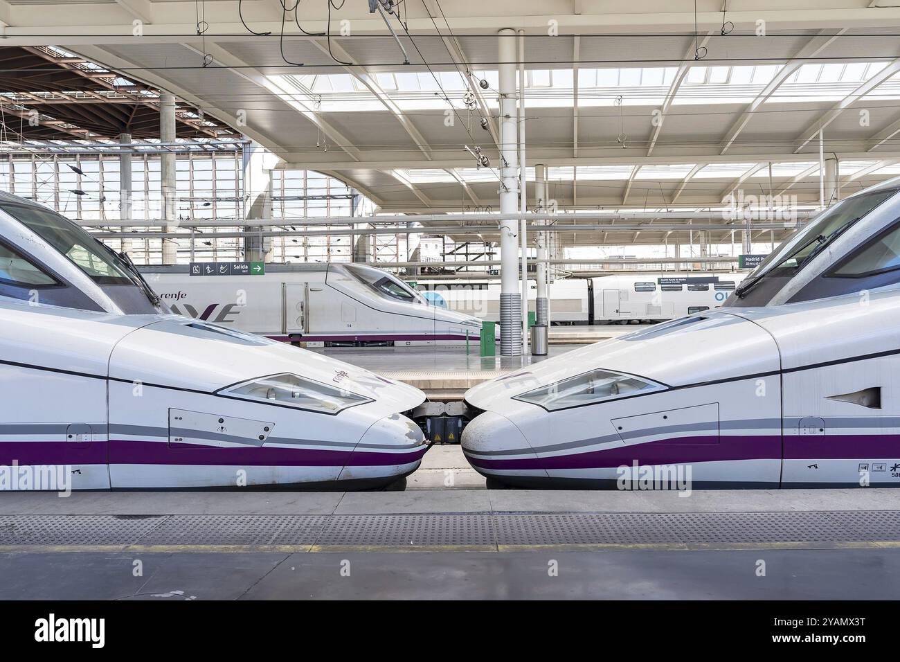 High-speed train arrives at Madrid Atocha, hub for commuter and ...