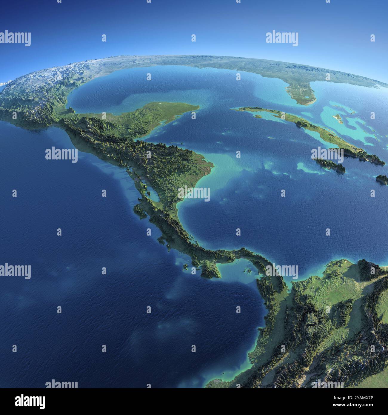 Highly detailed map cuba hi-res stock photography and images - Alamy