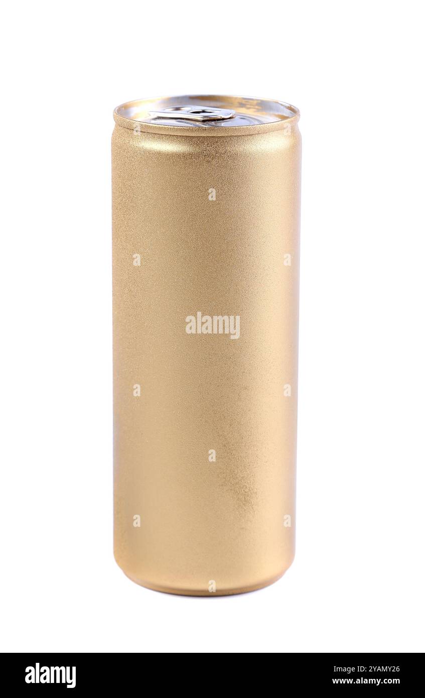 Blanks aluminum and golden soda can on a white background Stock Photo ...