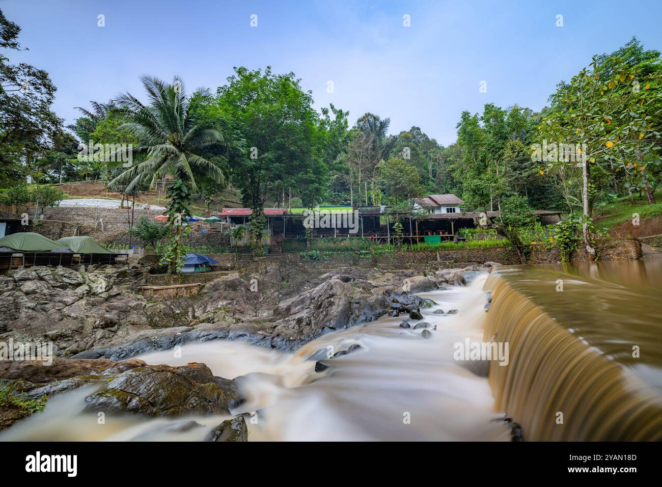 Mystical Waterfall After Rain. Long Exposure Capturing Nature’s Calm ...