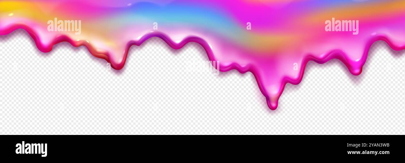 Rainbow slime splash isolated on transparent background. Vector ...