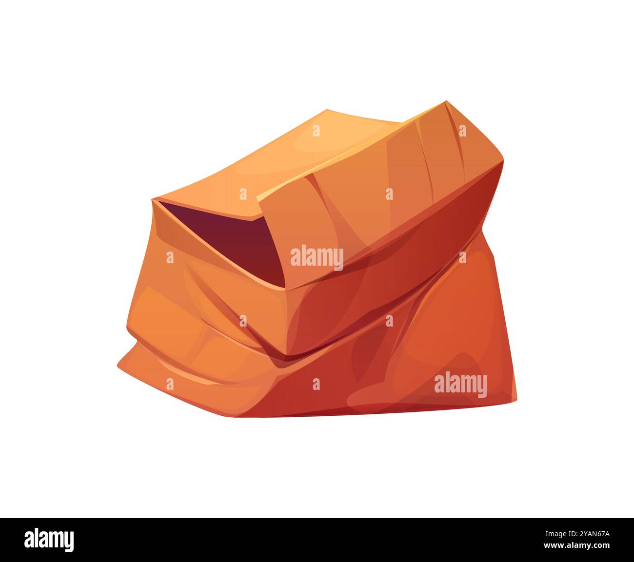 Damaged and crumpled cardboard box representing delivery and logistic ...