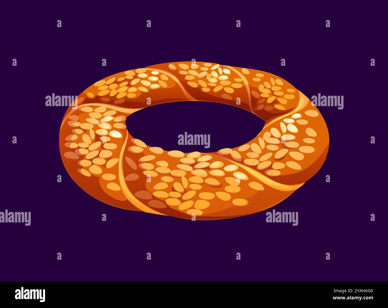 Sesame bread ring Stock Vector Images - Alamy