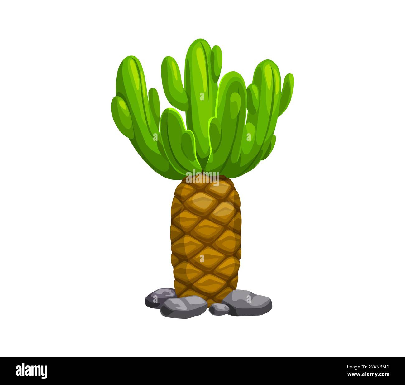 Palm or cactus tree for jungle landscape and prehistoric dinosaur era ...