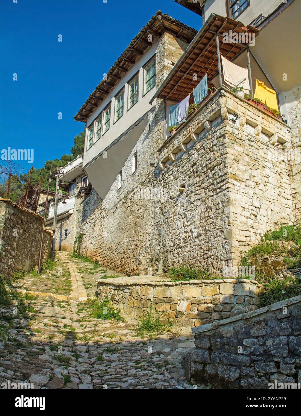A traditional Ottoman Kulle style house or Tower House with half ...