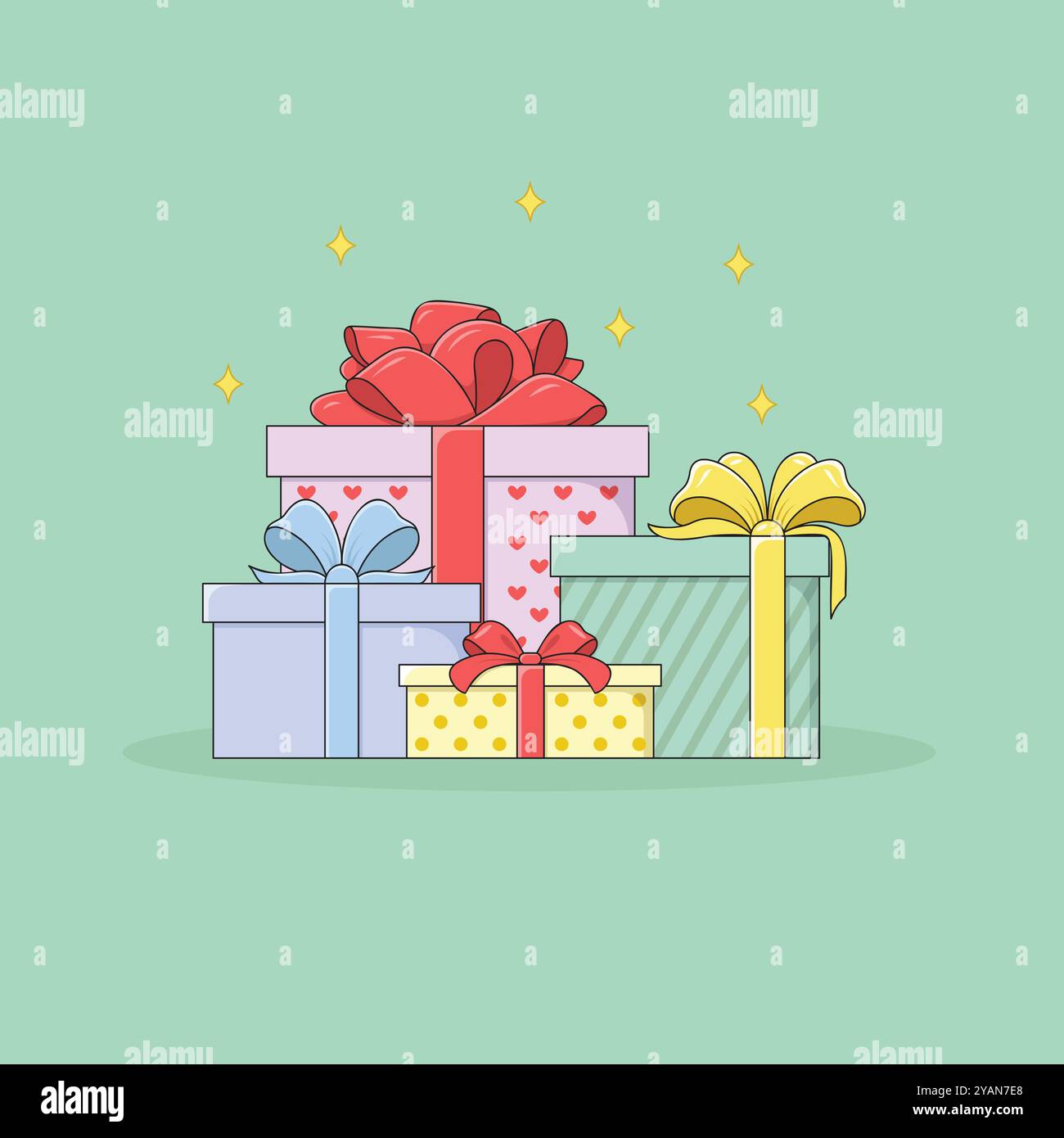Gifts presents new year Stock Vector Images - Alamy