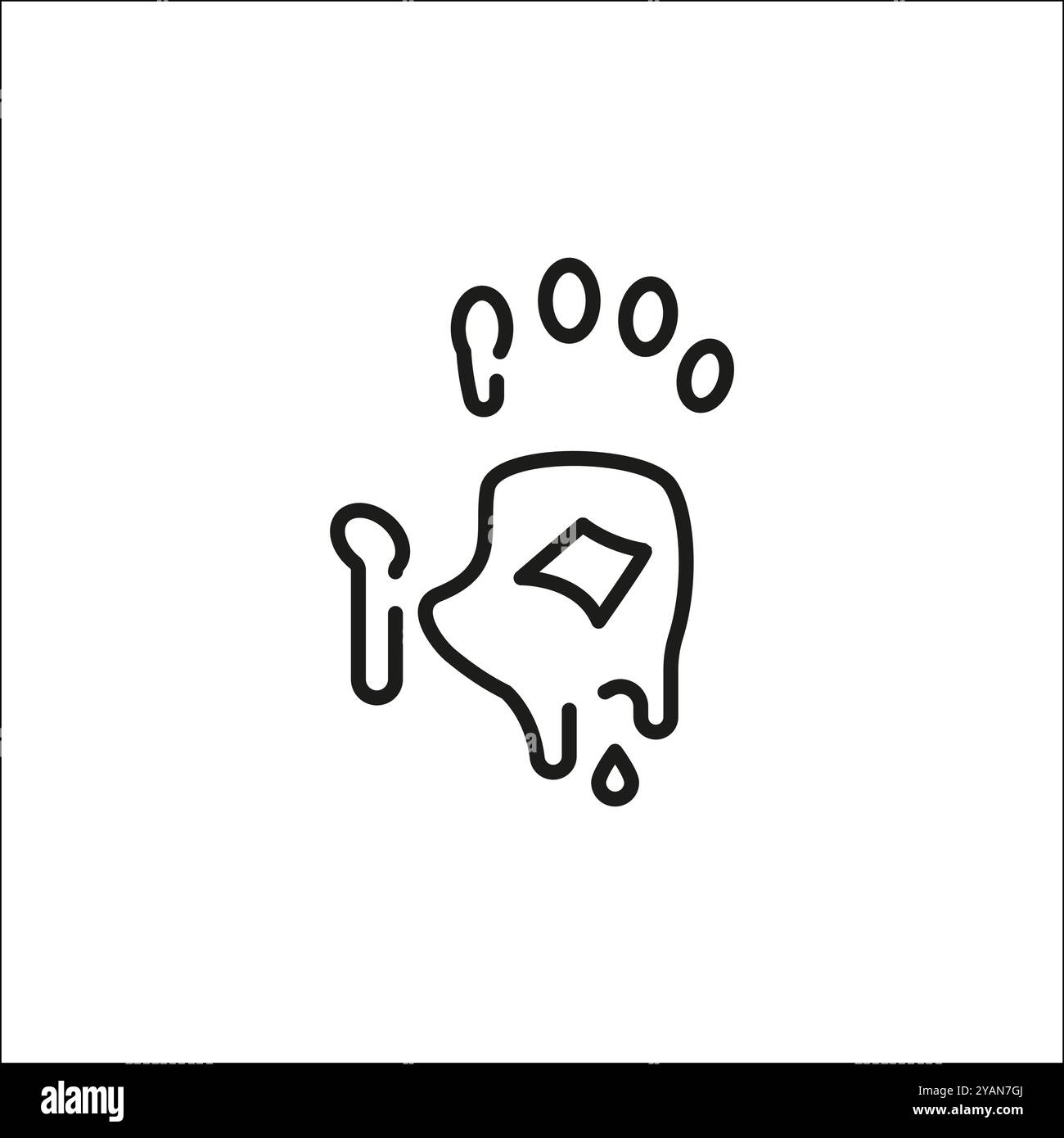Dripping Handprint icon Stock Vector Image & Art - Alamy