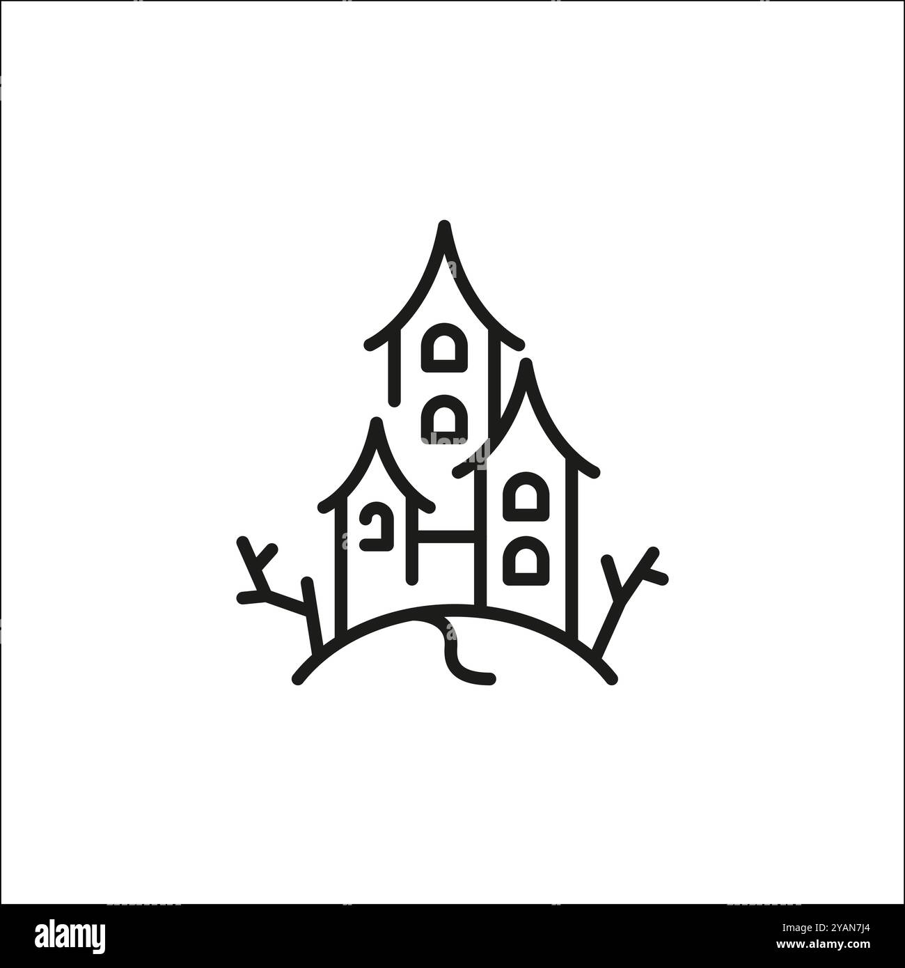 Haunted House icon Stock Vector Image & Art - Alamy